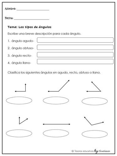 LOS TIPOS DE áNGULOS 1 by Tesoros Educativos | TPT