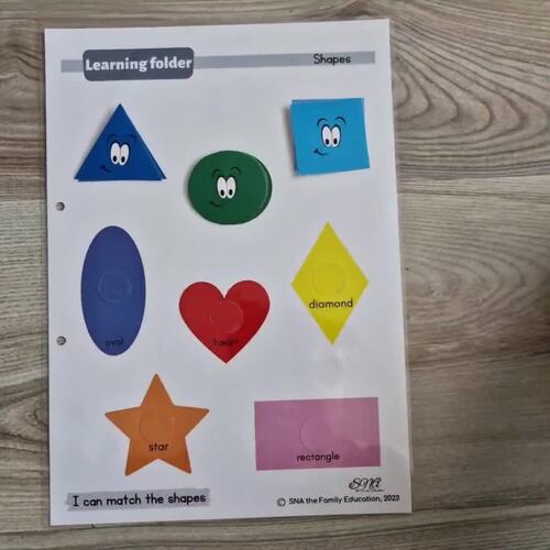 Shapes/Toddler Preschool Learning File Folder/Game/Activity/Busy Book ...