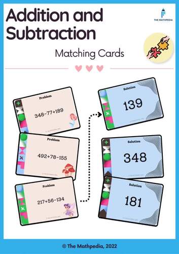 Matching Card Activity: Addition and Subtraction by The Mathpedia