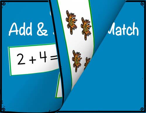 Camping Add & Subtract 0-10 Number Sentence Match | TPT
