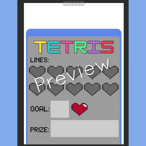 Tetris printable- classroom management- gestión de aula by Ideas Clase abc