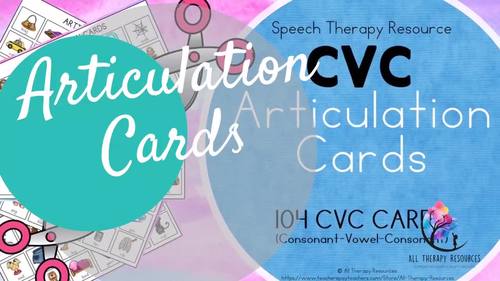 Articulation Cards with Visual Cues - 104 CVC Cards with Visual ...