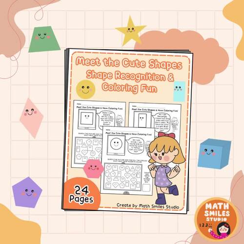 Meet the Cute Shapes | Shape Recognition & Coloring Fun | K - 1st Grade