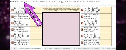 PIXEL ART: Solve Systems of Equation in Three Variables DISTANCE LEARNING