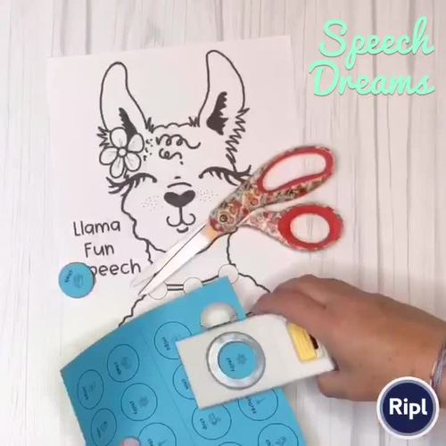 Llama Speech Therapy Craft for articulation and language by Speech Dreams