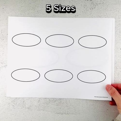 Ellipse TEMPLATES | 2D Ellipse Shapes for Tracing, Math & Crafts
