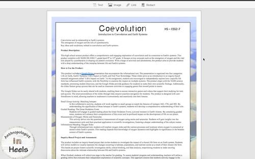 Coevolution and Earth Systems | HS-ESS2-7 by Anthropologist In Heels