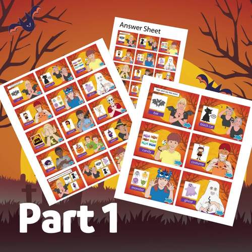 ASL Halloween Vocabulary with Sign Language Online Part 1 | TpT