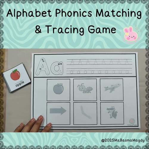 Alphabet Phonics Matching & Tracing Game | Memory Game | Letter Sound ...