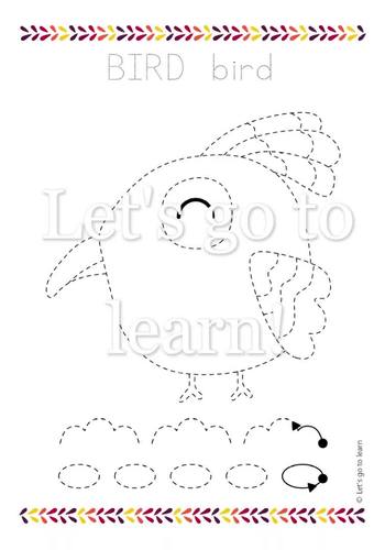 Pre-Writing Practice Worksheets, Trace and Color Animals, Tracing ...