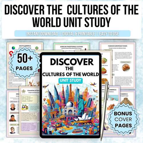 World Cultures Unit Study | Continents Geography & Social Studies ...