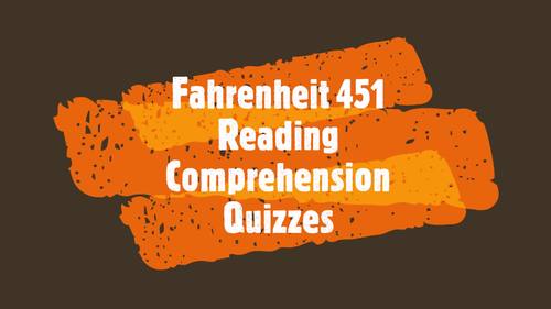 Fahrenheit 451 by Ray Bradbury Printable Quiz Bundle | TpT