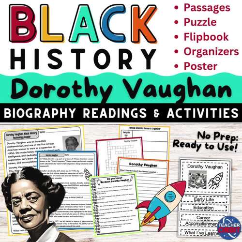Black History Month Dorothy Vaughan Scientist Hidden Figures STEM Women's