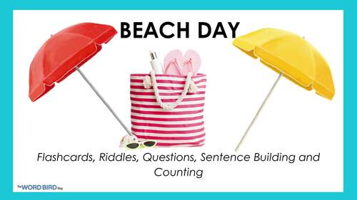 BEACH DAY POWERPOINT LESSON | 55 SLIDES + BONUS COLORING PAGES | TPT