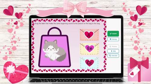 Valentine's Day Matching Letters and Pictures (Boom Cards) | TPT