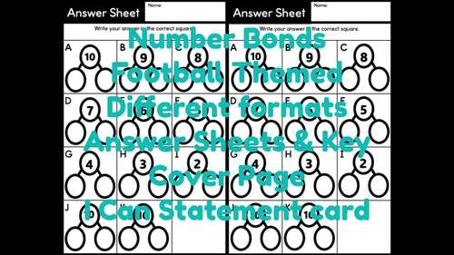 Number Bonds - Football Theme - Math by Car-Mel Learning | TPT