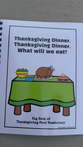 Thanksgiving Dinner Family and Foods Vocabulary Adapted and Interactive ...