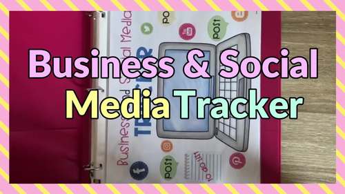 Business and Social Media Trackers by Teachers SOS | TPT