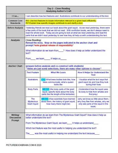 Giant Squid by Candace Fleming Lesson Plan and Google Activities