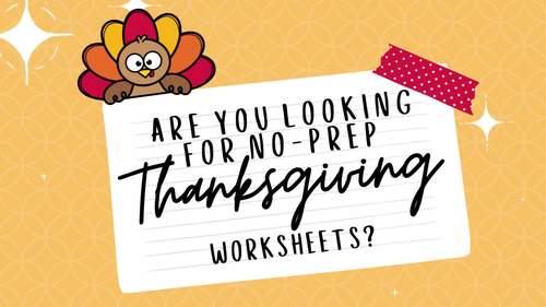 Thanksgiving Kindergarten Language Arts Worksheets by Ms Jenessas Desk