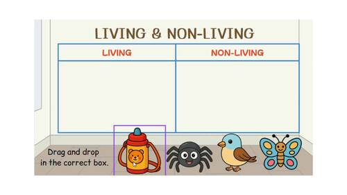 Living & Non-Living Things | Google Slides Sorting Activity | TPT