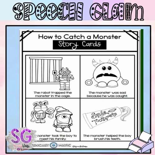 How to Catch a Monster Book Companion (Boom Cards Included) by Speech Glam