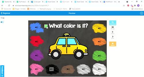 BOOM CARDS: Colors identification game | What color is it? | Digital