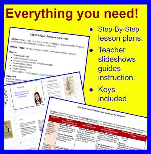 Imperialism and World War I: US History Unit Bundle- 7 Complete Lessons