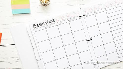 The Special Educator's Everything Binder (SPED Teacher Lesson Planner)