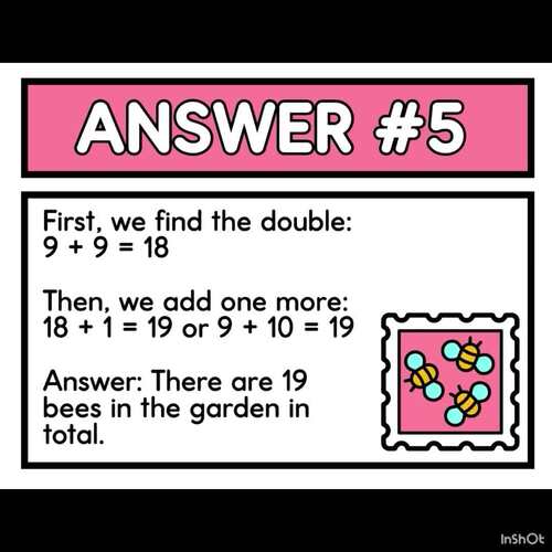 Mental Math Near Doubles | Word Problem Task Cards | 1st Grade Bundle
