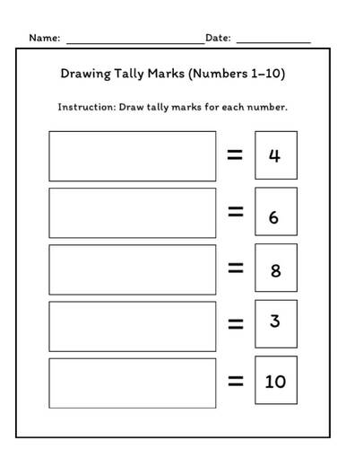 Count and Draw Tally Marks Worksheets (16 Pages) by Little Pony ...