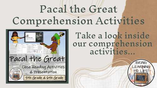 Maya King Pacal the Great Reading Comprehension Activities | 5th & 6th ...