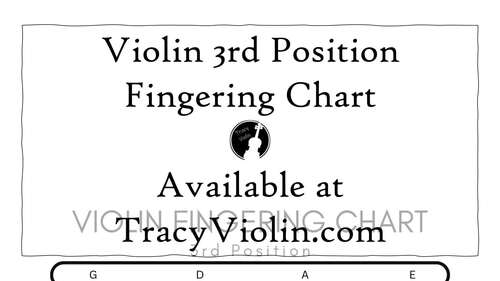 Ultimate Violin Fingering Chart - 3rd Position by Tracy Violin | TPT