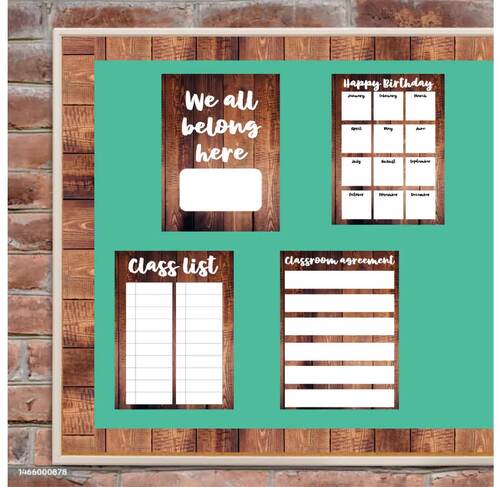 Chalk board - We all belong here Chart, Birthday Chart, Class List ...