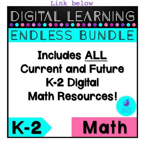 Digital Learning Math Kindergarten to 2nd Grade ENDLESS BUNDLE Distance ...