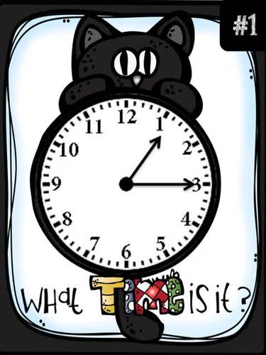 QR Code Task Cards Telling Time (Clocks) with Video Demonstration