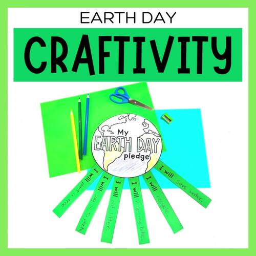 Earth Day Pledge Craft Activity by Little Learner Hub | TPT