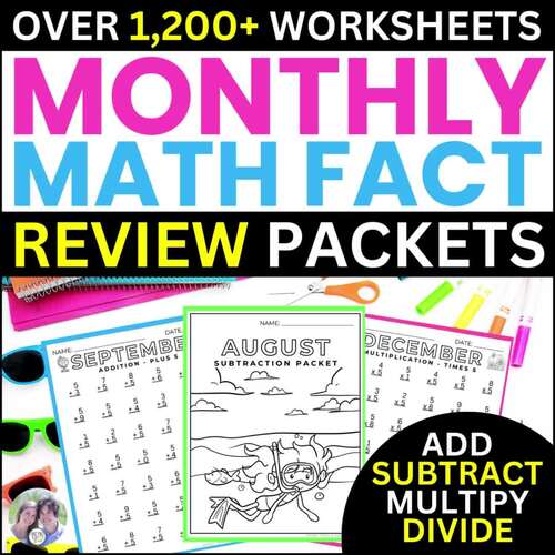 Basic Math Addition Facts Worksheets Multiplication Division ...