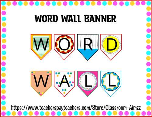 Word Wall Labels, Printable Word Wall Labels, Editable Word Wall ...