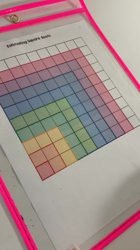 Estimating Square Roots Grid Mat A Visual for Introducing Square Roots
