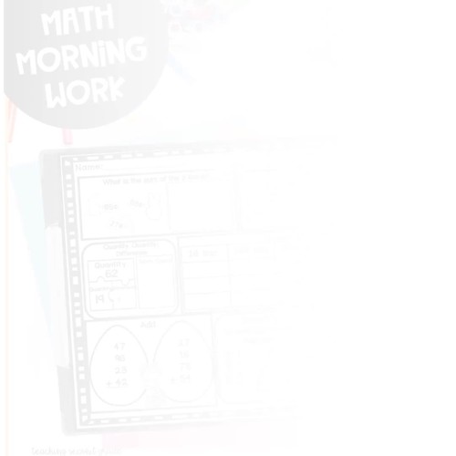 April 2nd Grade Math Morning Work | Daily Spiral Review Worksheets for ...