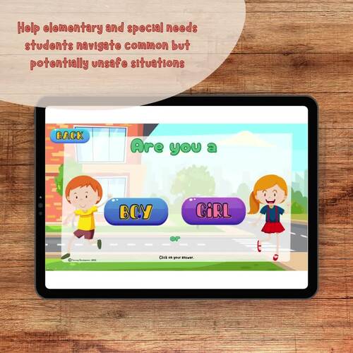 Illustrated & Interactive Safe/Unsafe Situations Activity: Child CSA Risks