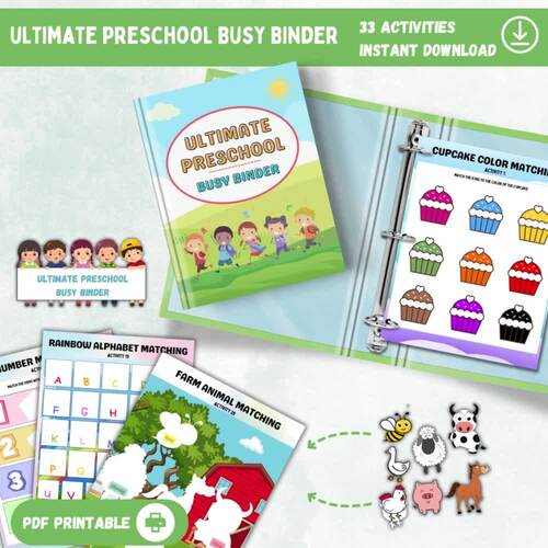 Ultimate Preschool Busy Binder by GoldenGirlTeacher | TPT