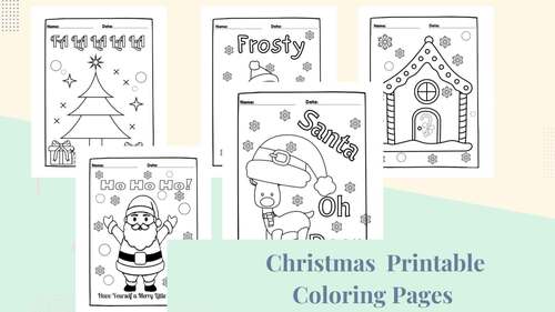 25 Printable Christmas Coloring Pages, December Activities, Art Center