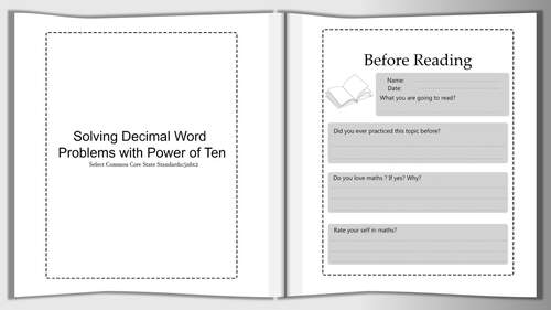 Solving Decimal Word Problems with Power of Ten-5.NBT.2-5th grade ...