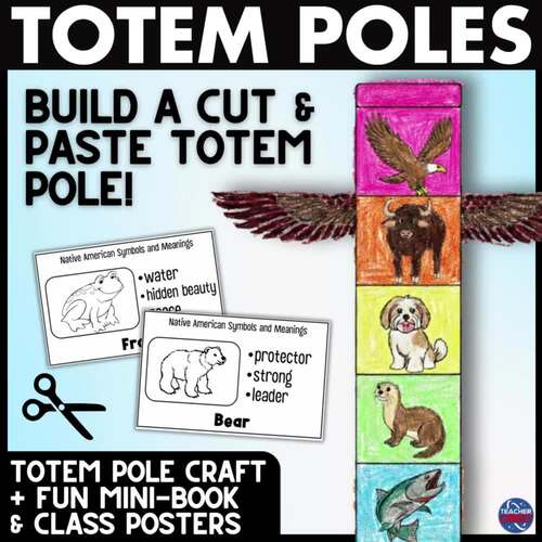 Native American Heritage Month Activity Build a Totem Pole Design Craft ...