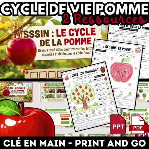 Cycle de vie de la pomme bundle | Activités science primaire PowerPoint ...