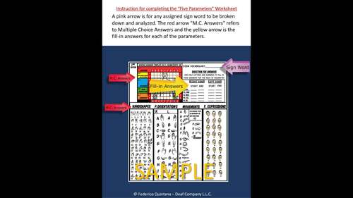 Graphic Organizer Template for Parameters of ASL by ASL MacGyver's ASL Shop