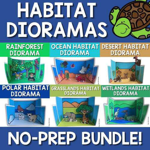 Habitat Diorama Research Project Bundle No Prep Foldable Craft Activity ...
