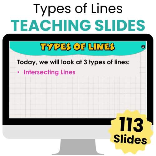 Types of Lines Teaching Slides - 4th Grade Math Teaching Slides | TPT